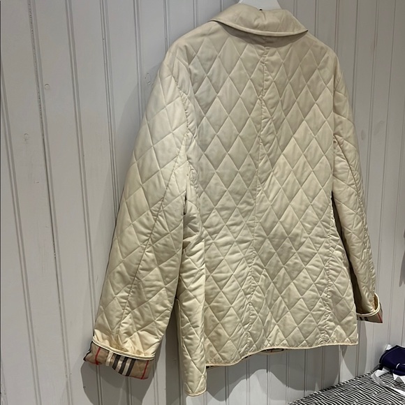 Burberry | Jackets & Coats | Burberry Cream Quilted Jacket | Poshmark